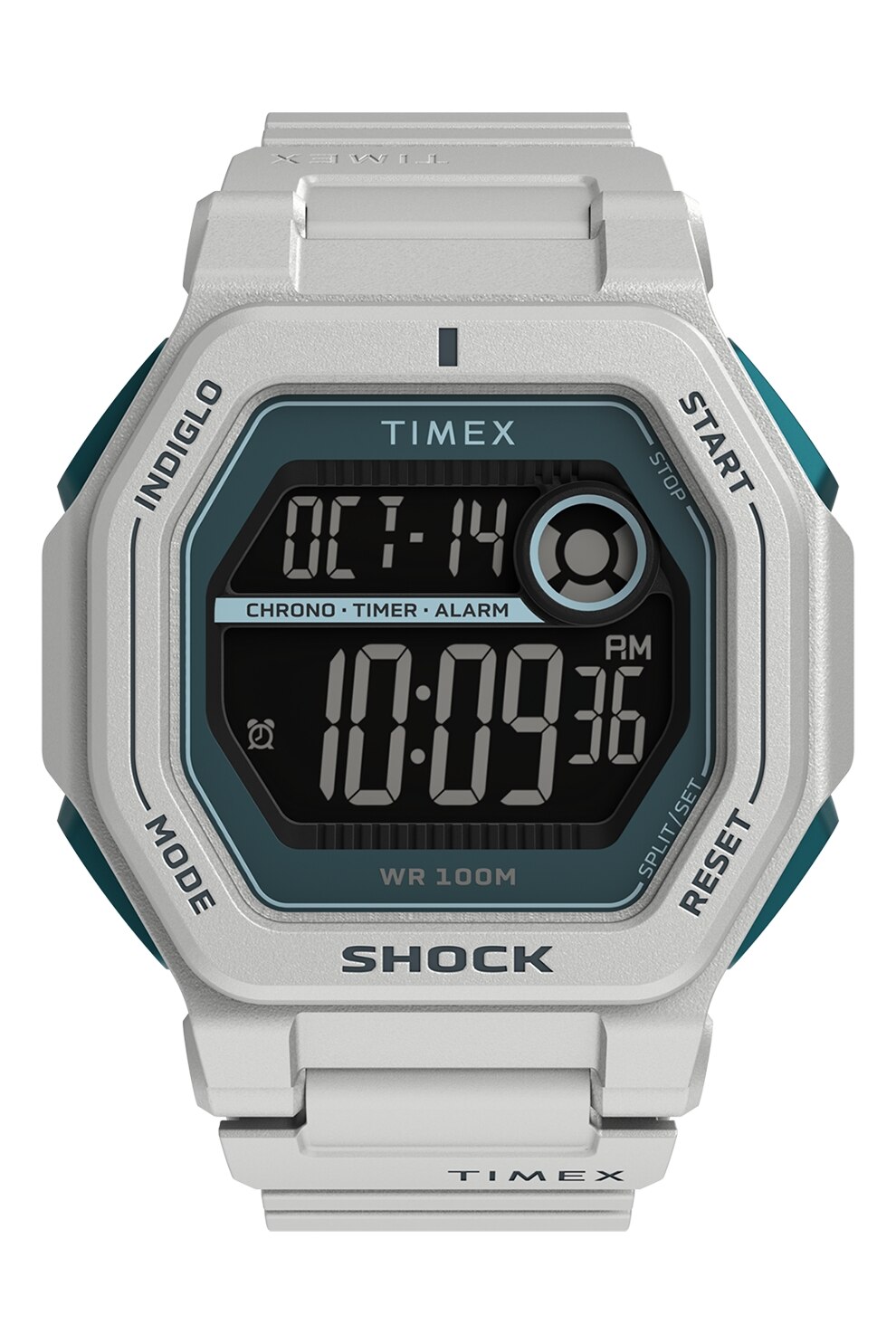 Timex, Ceas digital Command Encounter - 45 mm, Verde inchis, Gri ...