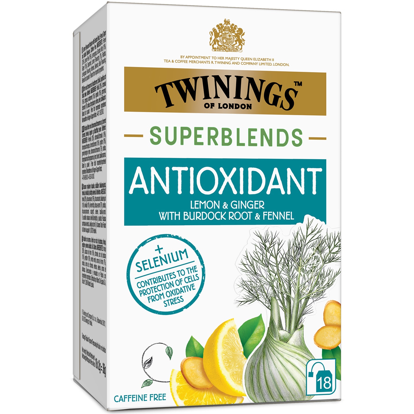 Ceai Detoxifiant Twinings Superblends cu Lamaie si Ghimbir, 18 x 2 g ...