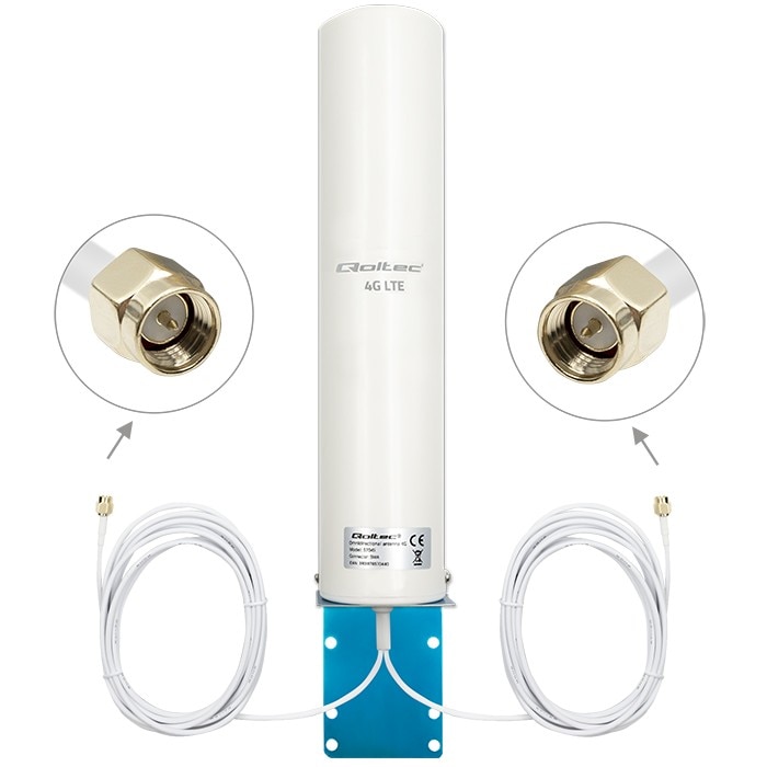 Antena 4G LTE DUAL, Qoltec, 12dBi, omnidirectionala, externa - eMAG.ro