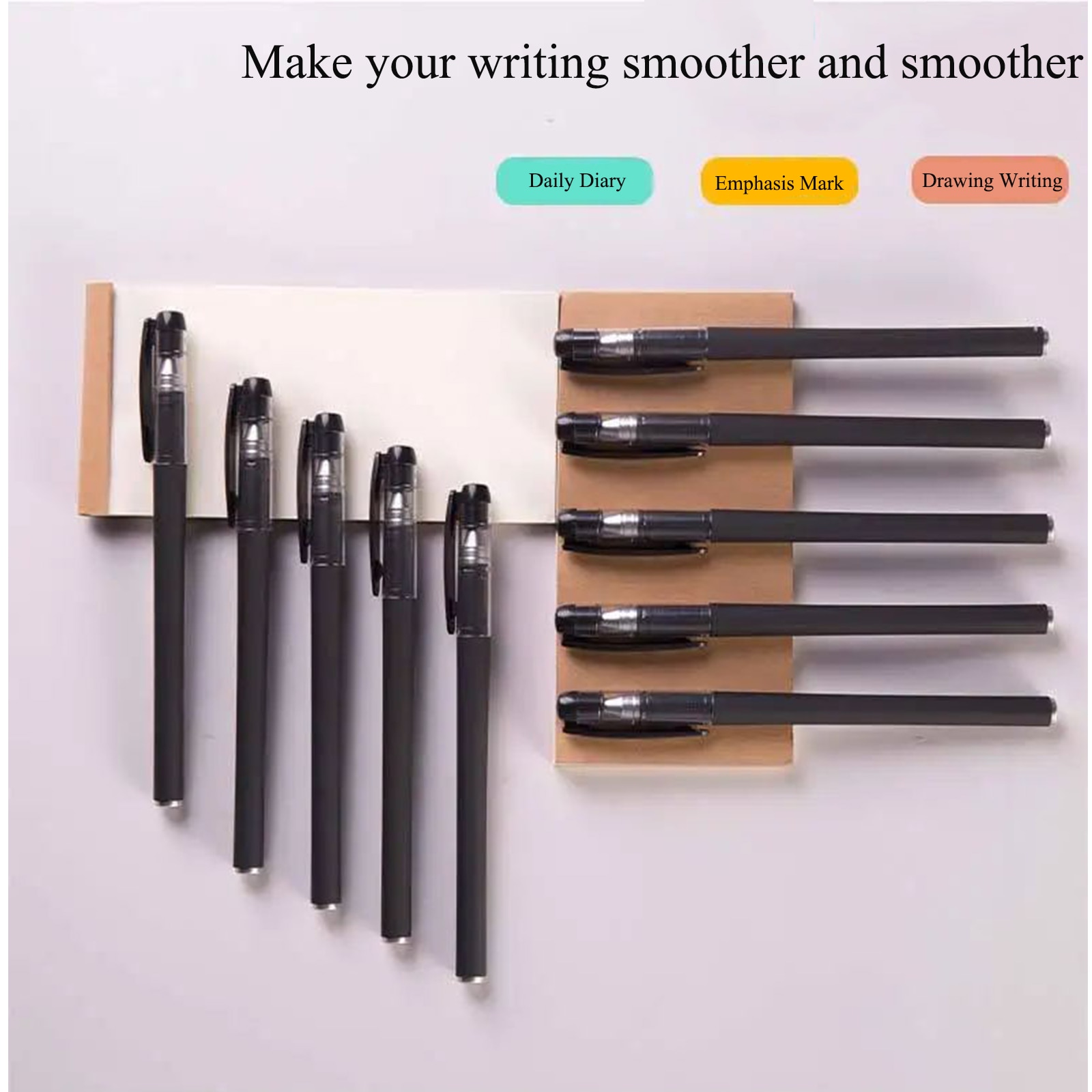 Set 24 pixuri cu gel, SINBINTA, Glont, 0.5 mm, Rezerva inlocuibila, Scris de lunga durata, Teaca ...