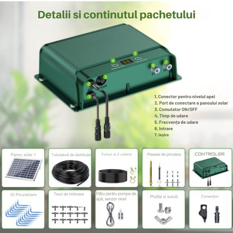 Sistem de irigare automat a plantelor prin picurare, potrivit pentru ...
