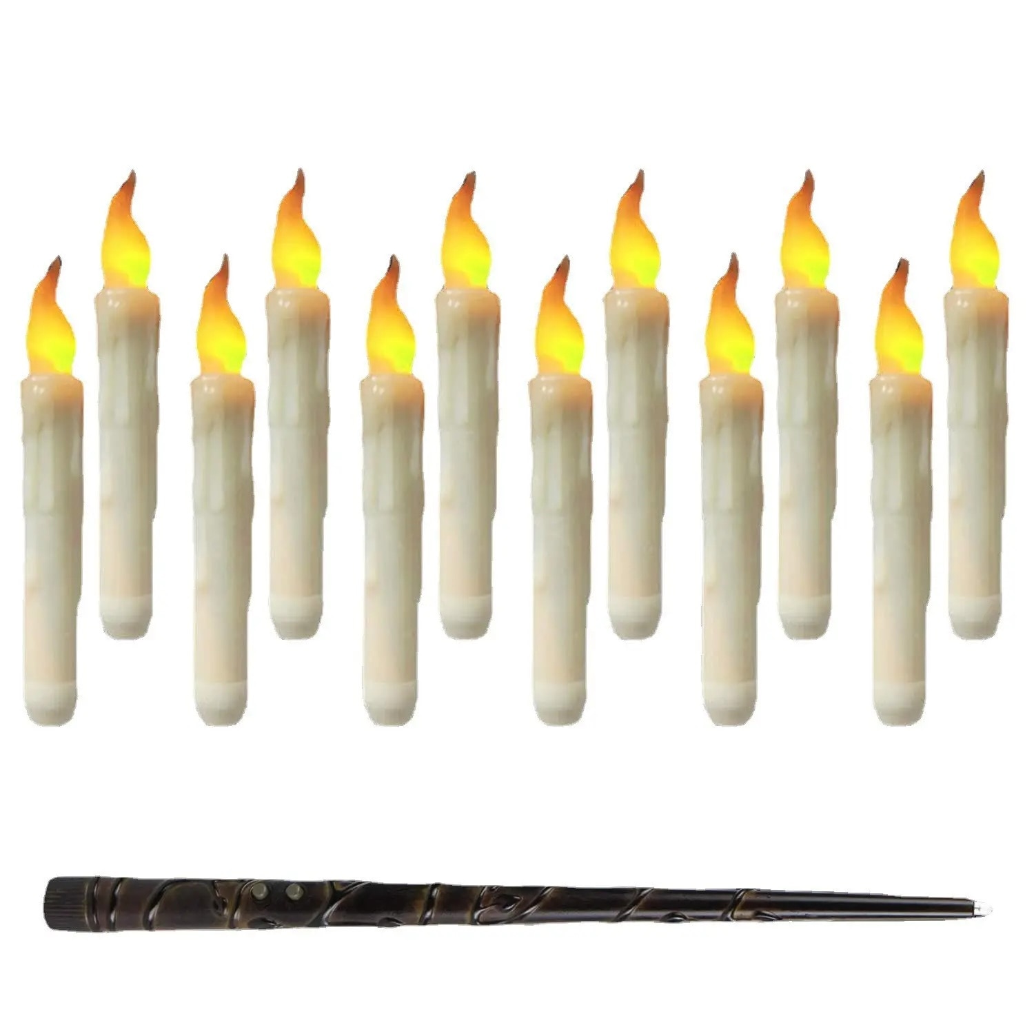 Set 12 lumanari plutitoare fara flacara LED Phuture, telecomanda cu ...