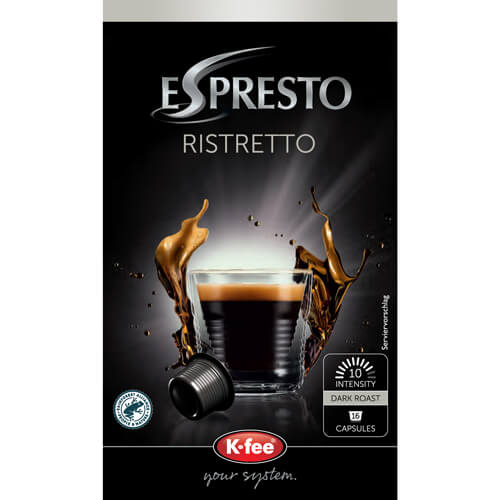 Capsule cafea Espresto Ristreto Strong, 16 Capsule, compatibile BeanZ ...