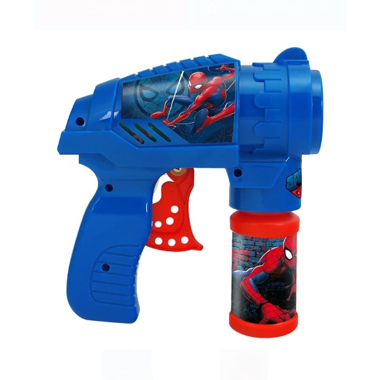 Pistol Baloane de Sapun Albastru Marvel Spiderman - eMAG.ro
