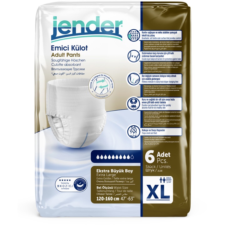 Scutece pentru adulti tip chilot, XL, 6 buc - eMAG.ro