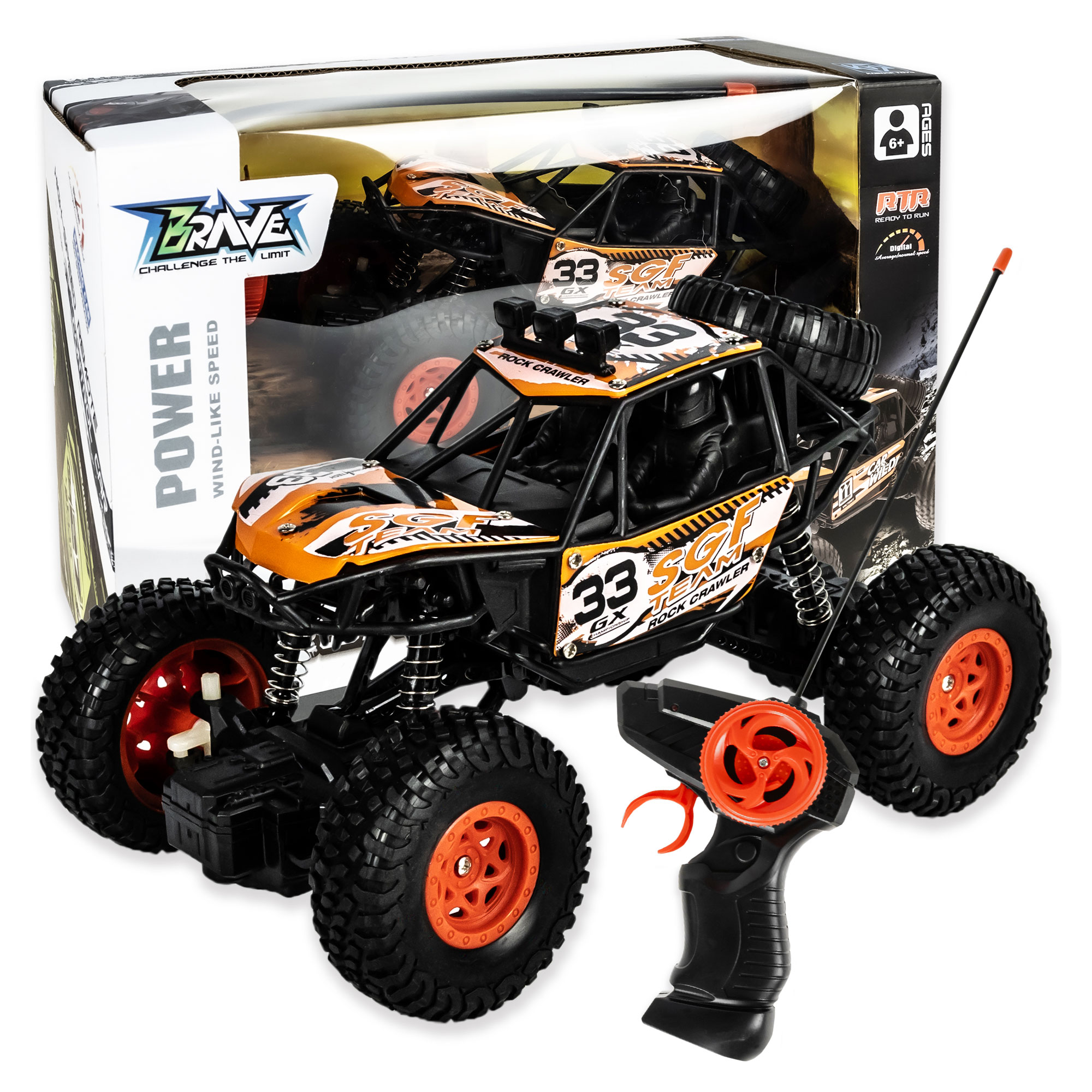 Masina Rock Climber Off-Road Racing Monster Truck, scara 1:20 ...