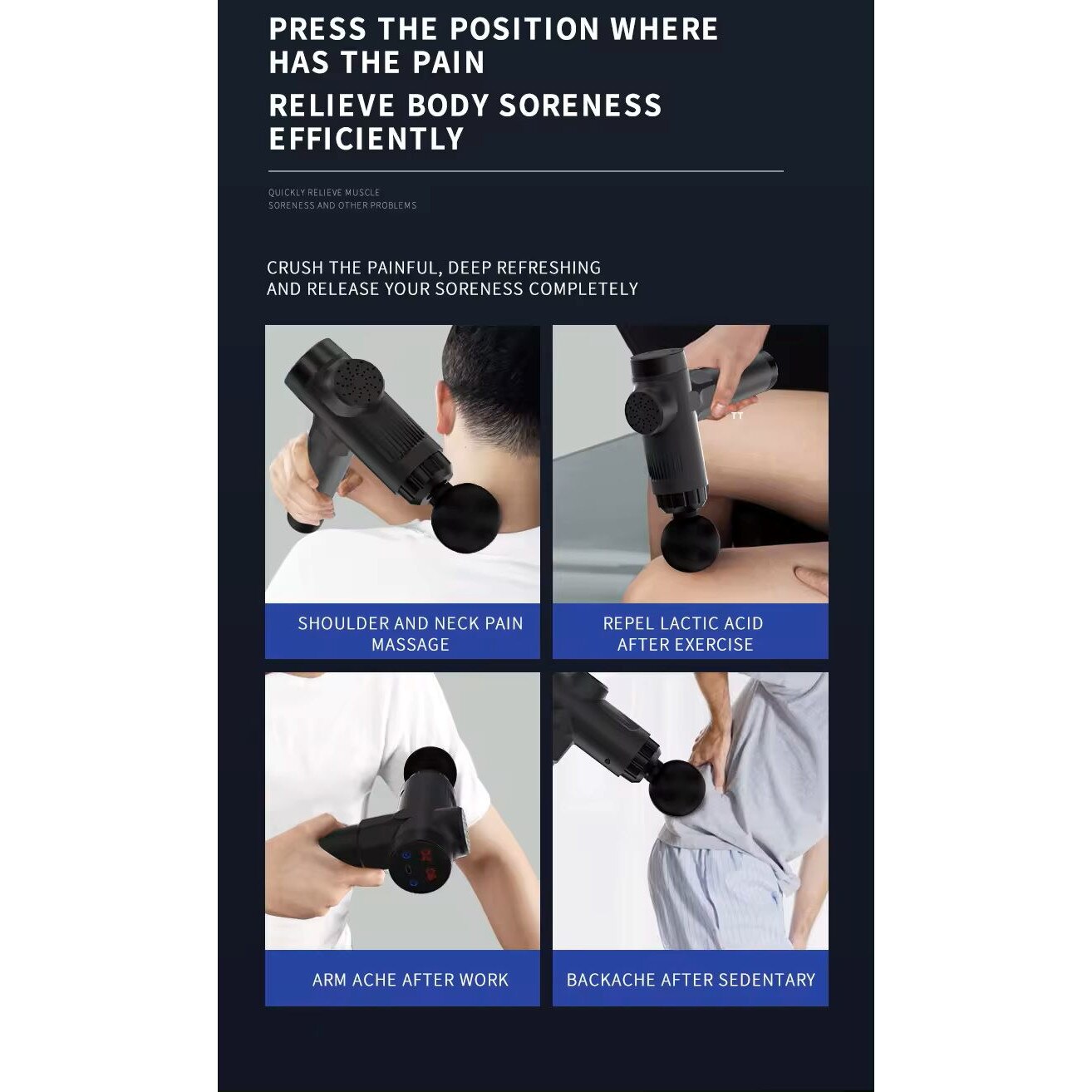 Aparat profesional pentru masaj, Relaxare Musculara, Baterie Durabila ...
