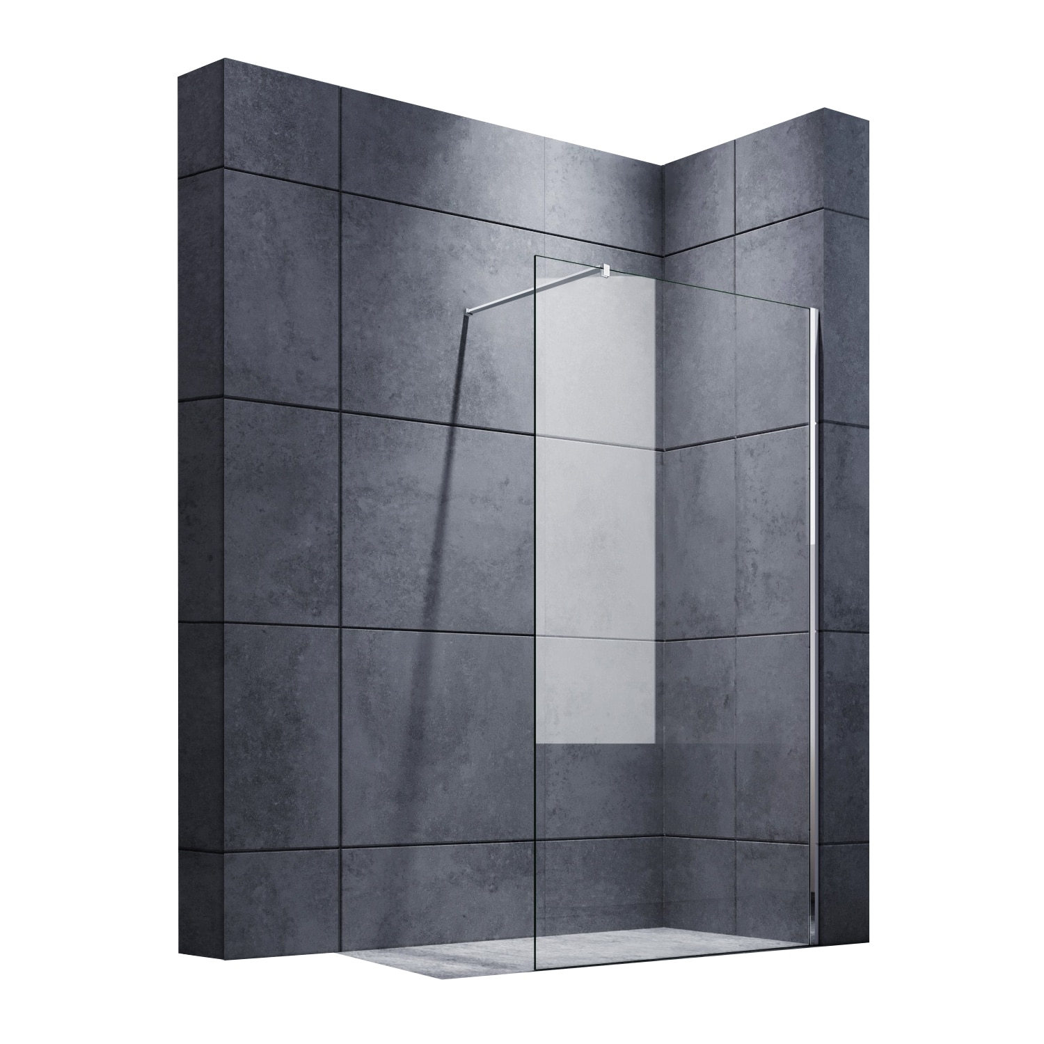Paravan dus, 70x200cm, Walk-in, Sticla securizata 8mm, Usor de curatat ...