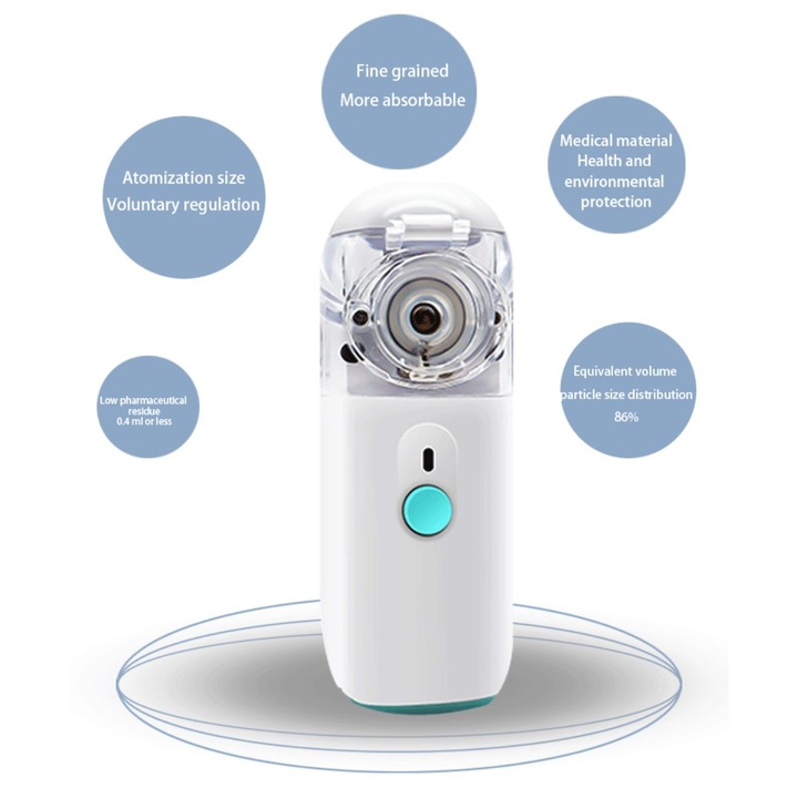 Aparat aerosoli profesional ZH-N3, nebulizator portabil ultrasonic, silentios, atomizare ...