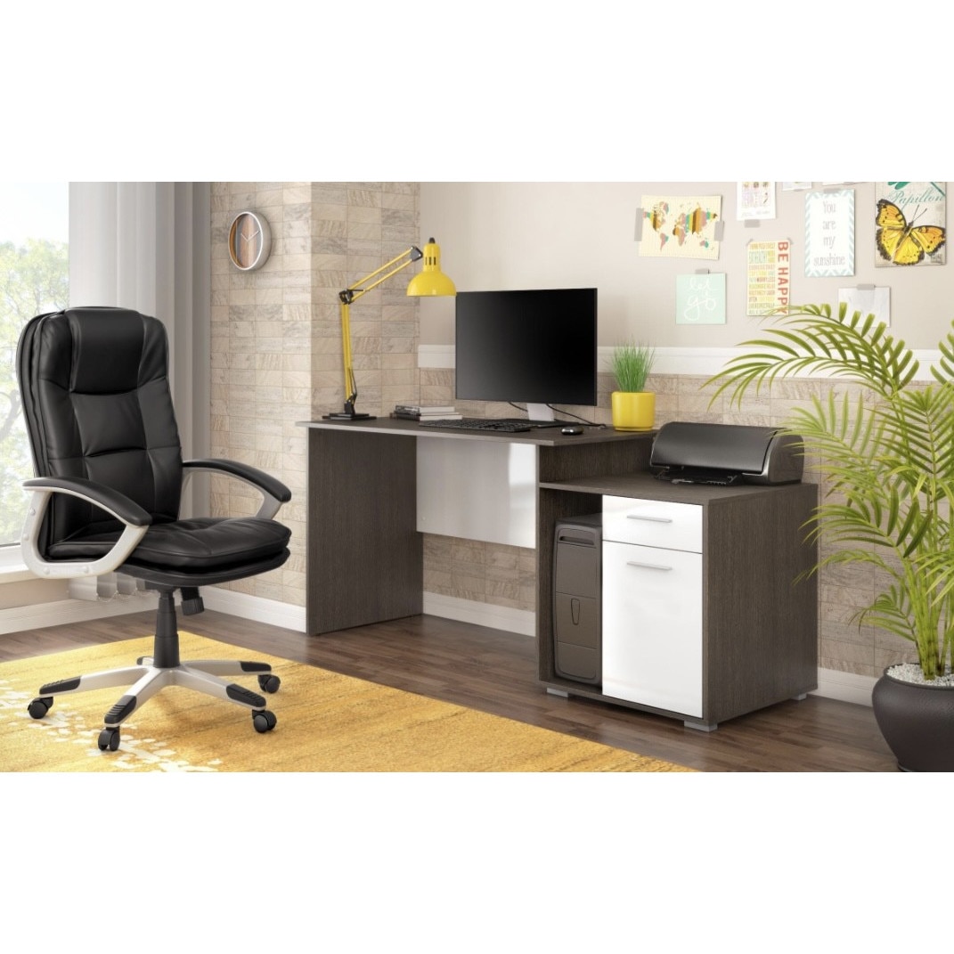 Birou Office Wenge&Alb 170x75x60 - eMAG.ro