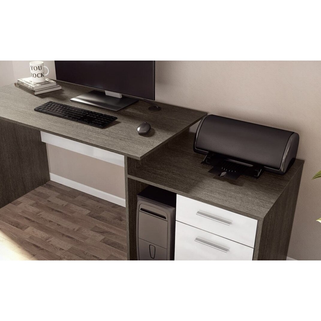 Birou Office Wenge&Alb 170x75x60 - eMAG.ro