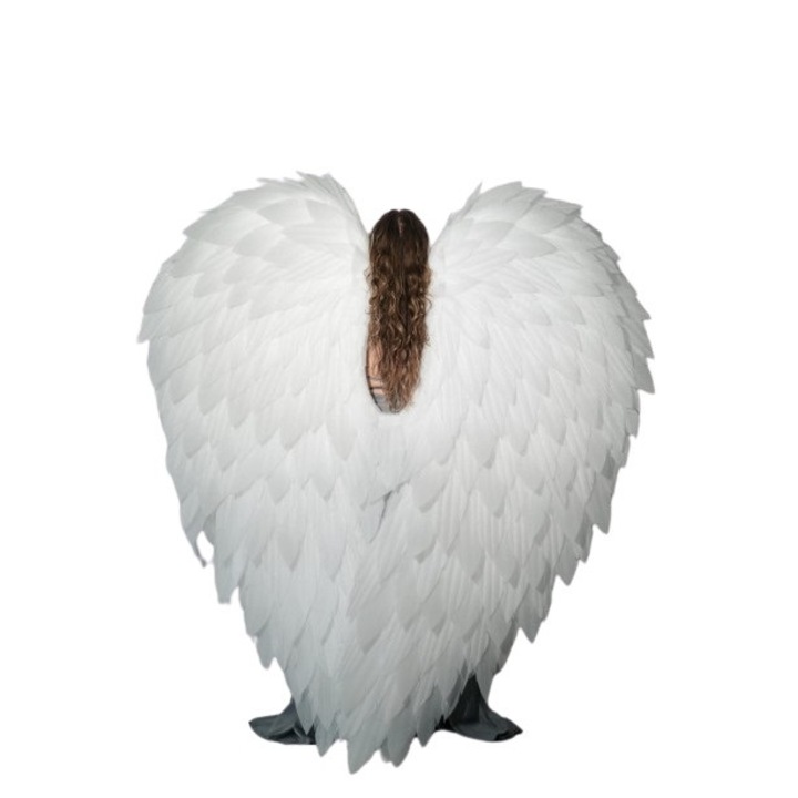 Aripi de inger, inima, adulti, alb, 180x150 cm - eMAG.ro