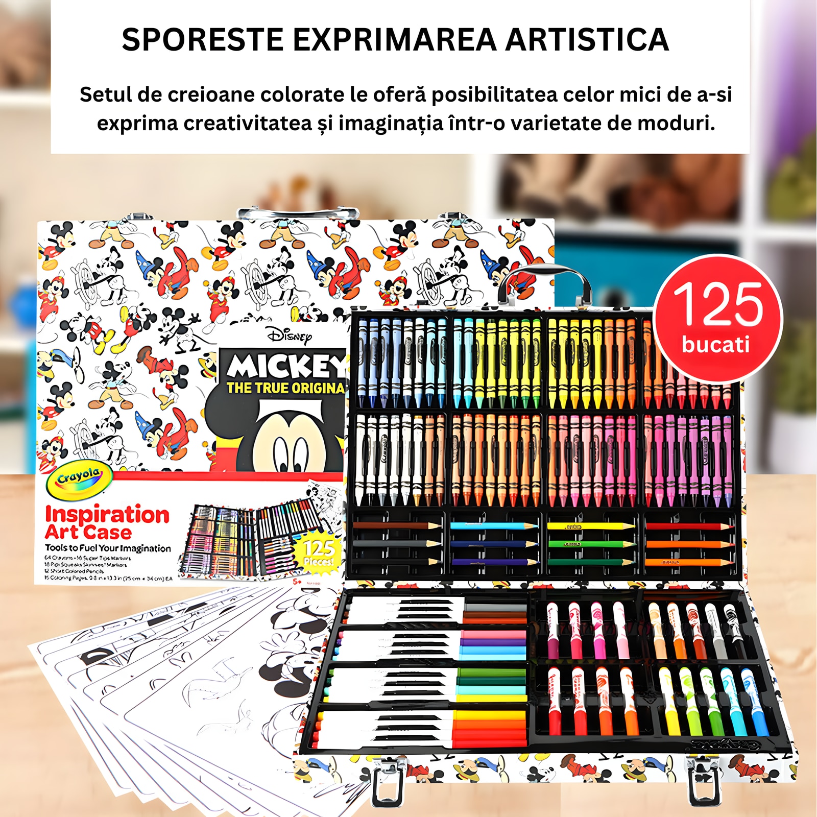 Set pentru Desen Infiniteea™ pentru Copii, 125 Piese, Carioci pentru ...