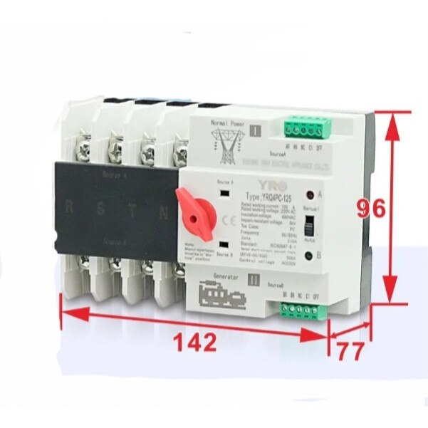 Comutator automat de transfer ATS 400V trifazat 125A panouri solare ...