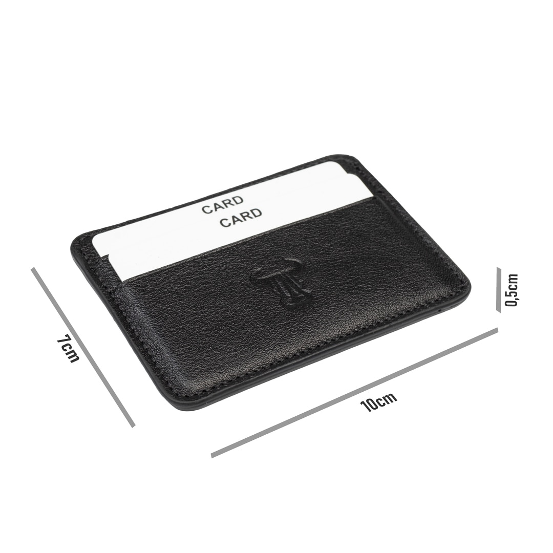 Port-card barbati din piele naturala, Aris, negru - eMAG.ro