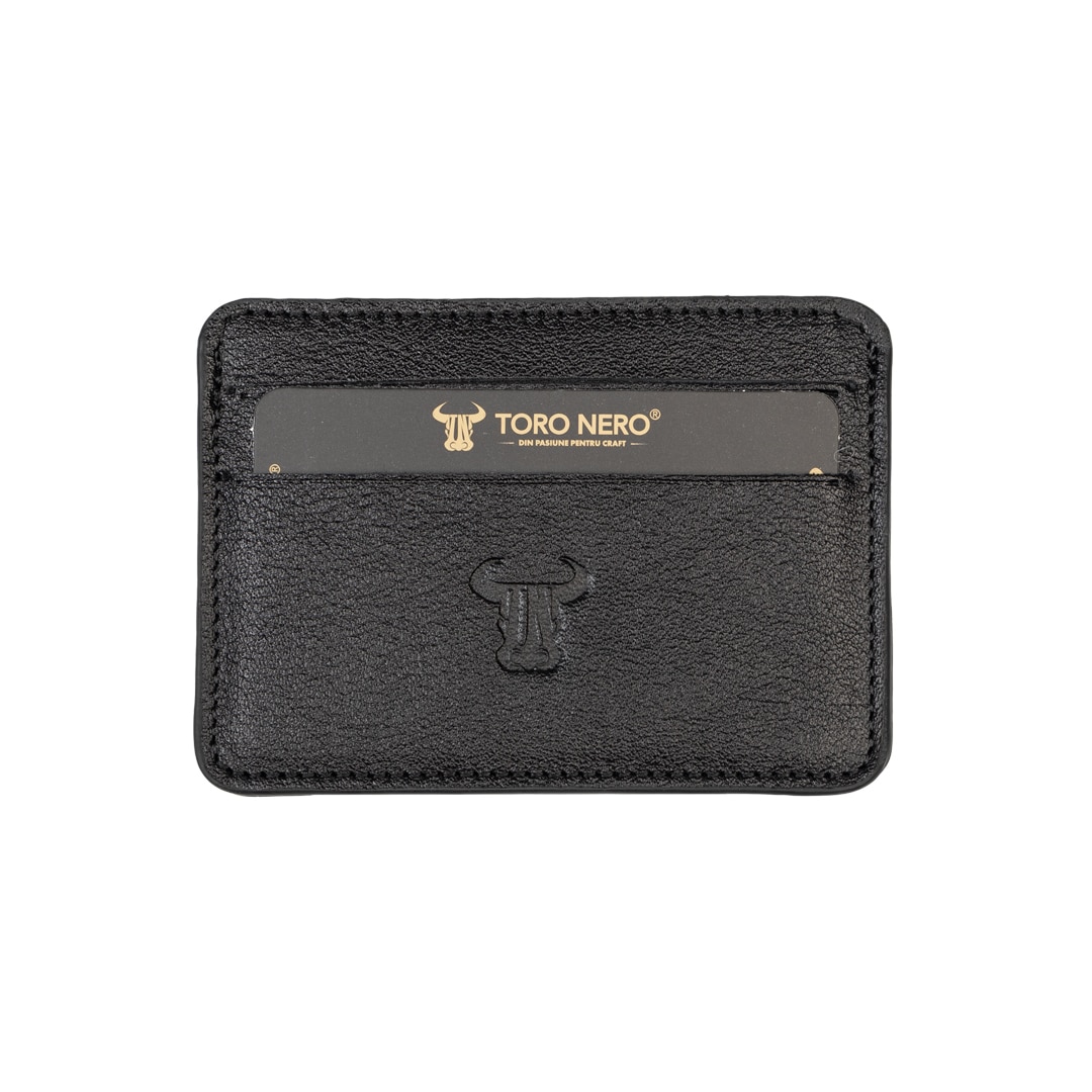 Port-card barbati din piele naturala, Aris, negru - eMAG.ro