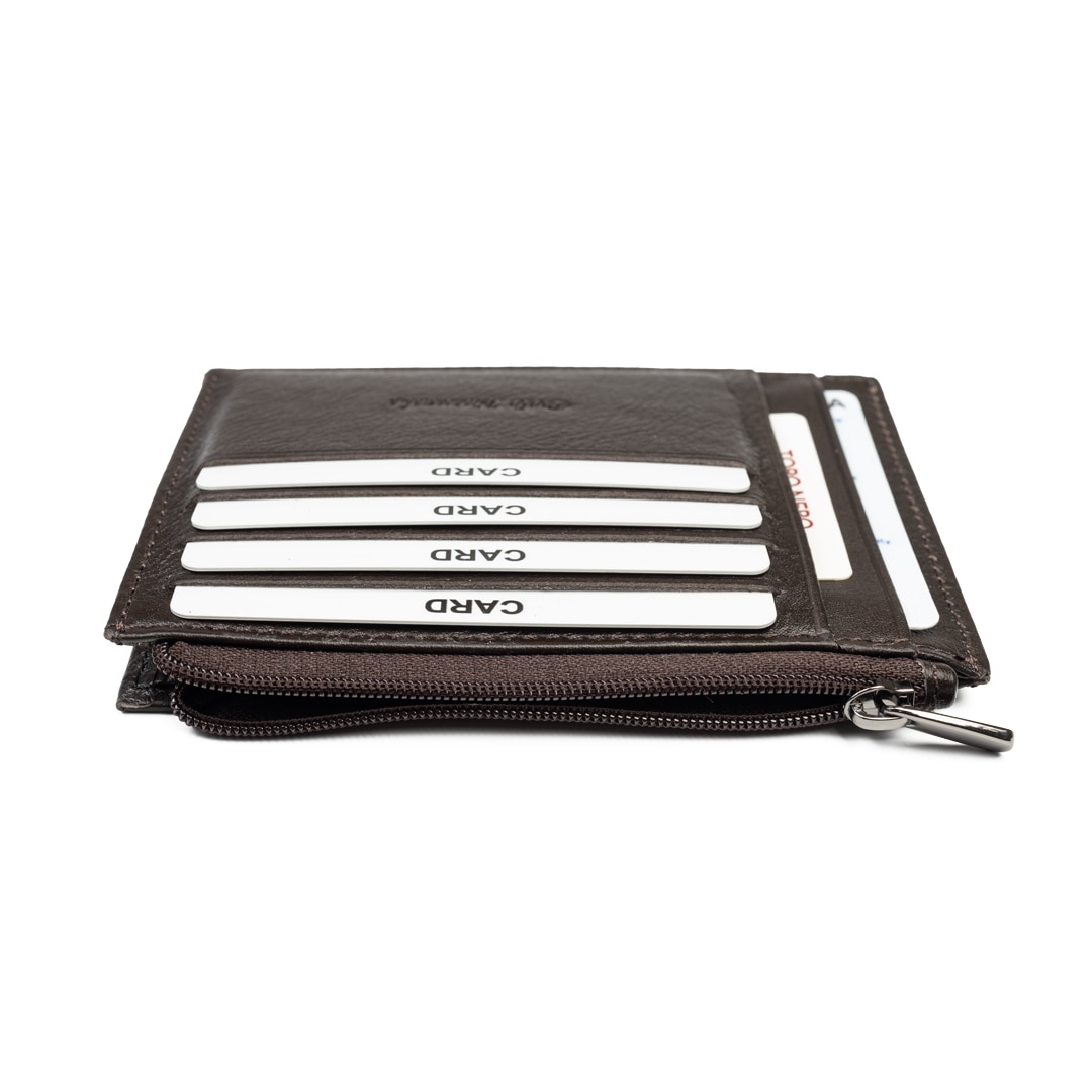 Port-card barbati din piele naturala, Amis, maro - eMAG.ro