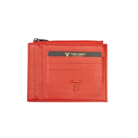 Port-card barbati din piele naturala, Amis, rosu - eMAG.ro