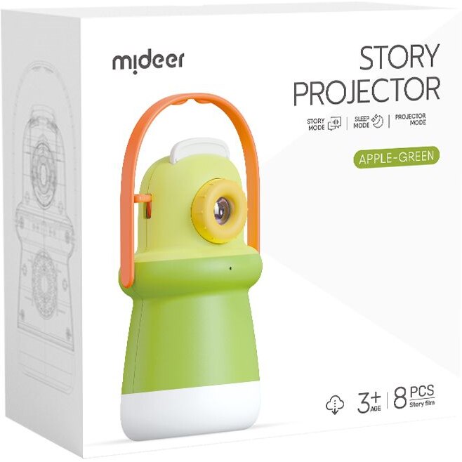 Proiector povesti cu audio in limba engleza si lampa de veghe, Mideer ...