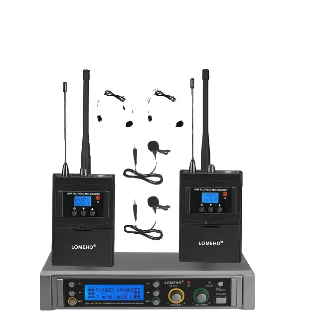 Microfon wireless, sincronizare IR, 2 canale, anti-feedback, 50M - eMAG.ro