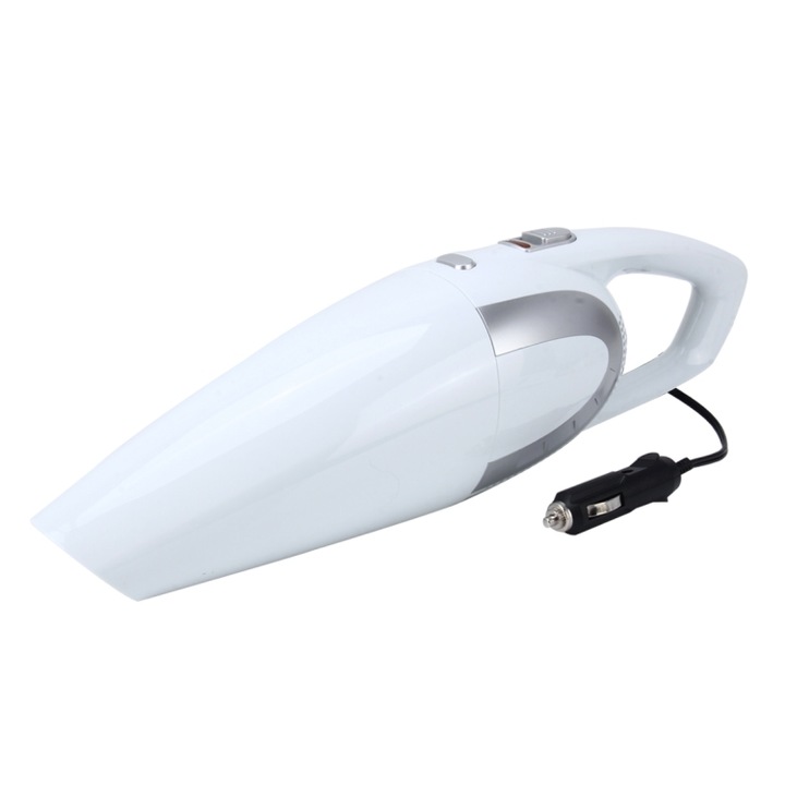 Aspirator auto pentru masina, portabil, cu LED, perie, cu cablu, 12V ...