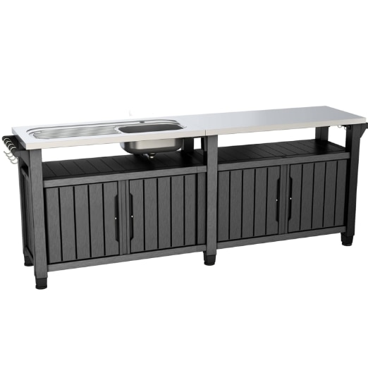 Терасен шкаф за съхранение Graphite Keter Unity CHEF 415 L - eMAG.bg