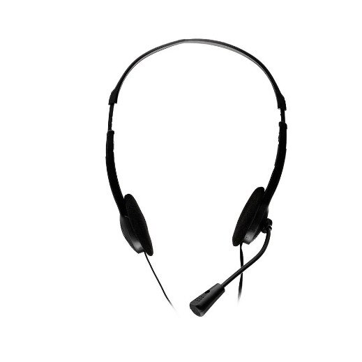 Casti stereo cu fir si microfon, cablu Jack, negru - eMAG.ro