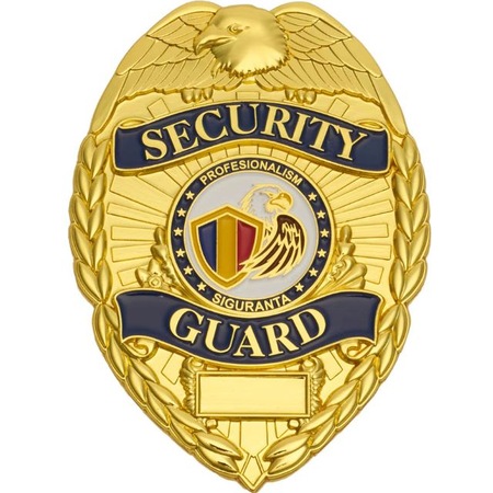Insigna Calitate Premium, Security Guard cu Acvila si Scut cu Tricolor ...