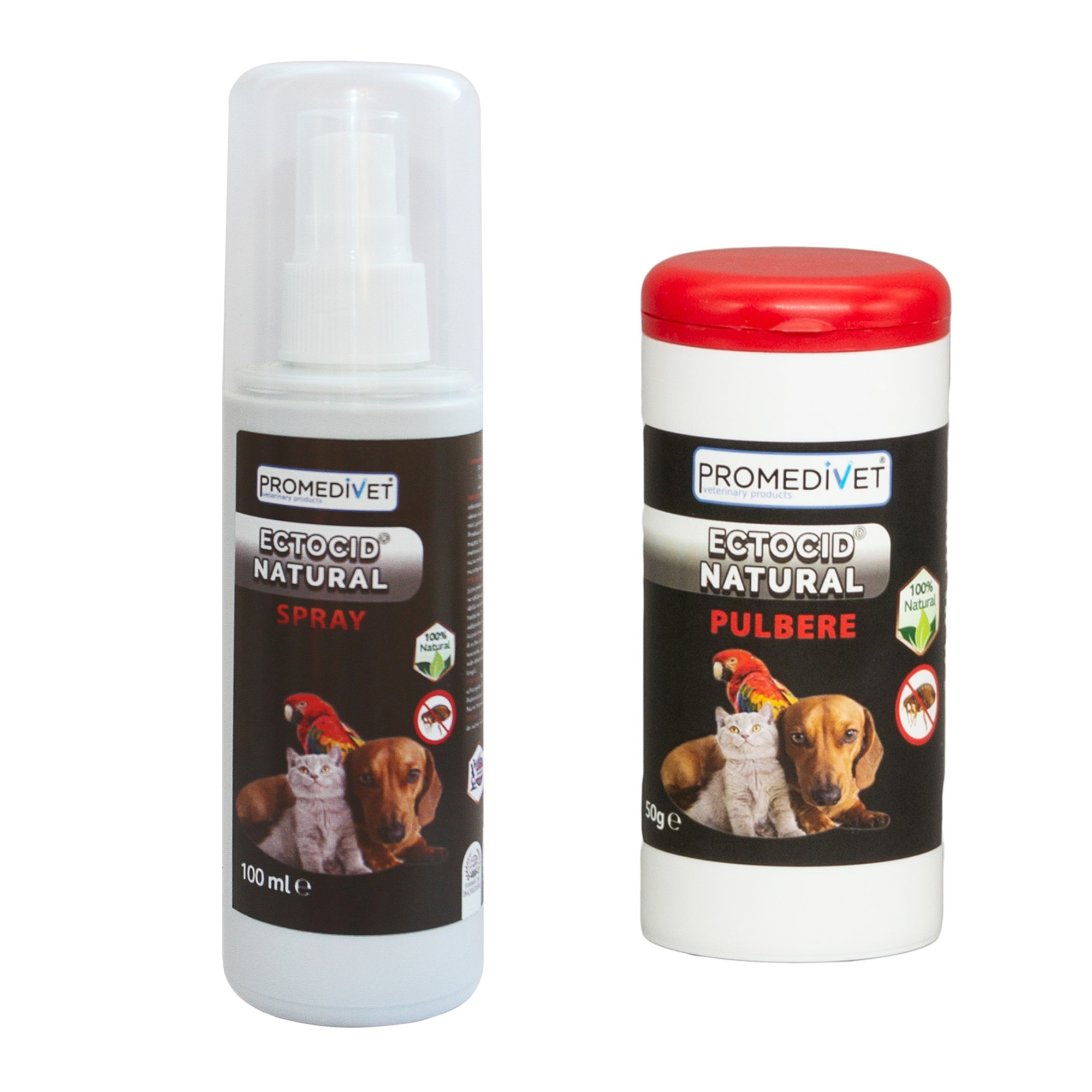 Pachet Antiparazitar Ectocid Natural Spray pentru Caini, Pisici 100 ml ...
