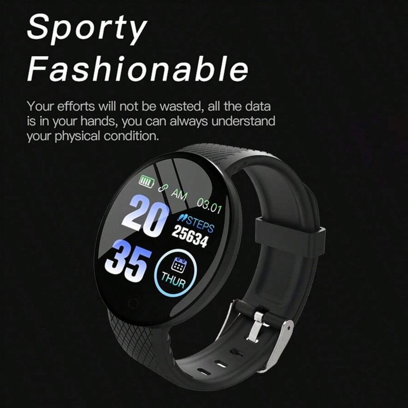 Smartwatch, Silicon, Port USB, Ecran tactil 1.44 inch, Negru - eMAG.ro