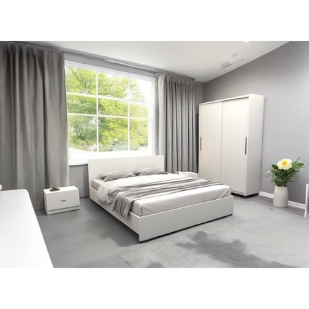 Dormitor Edy Pat 1, 6m, Dressing 1, 8m Alb - eMAG.ro