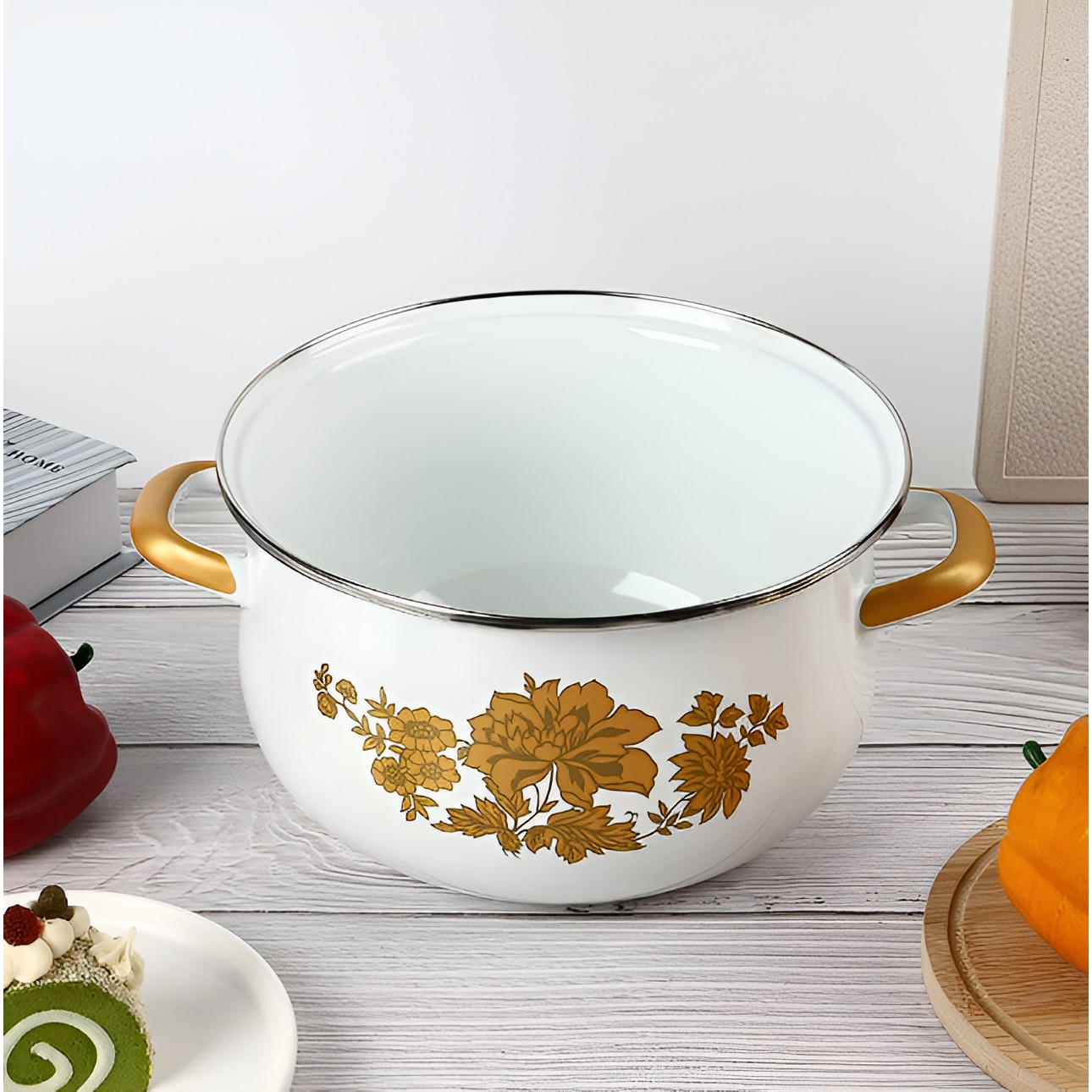 Set 5 oale emailate, Longfei Group, 1.8l/3.3l/4l/5.3l/6.4l, Aur/Alb ...