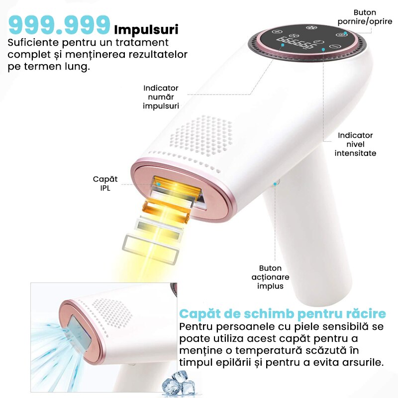 Epilator IPL Xenomo® SKIN, Pentru epilare definitiva fara durere ...
