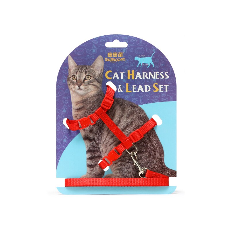 Set ham/lesa pisici, Taotaopetrs, Ajustabil, Rosu - eMAG.ro