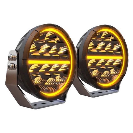 Set 2 Proiectoare LED Offroad, Spot Flood Combo, 60000LM, 6500K, 16.5cm ...