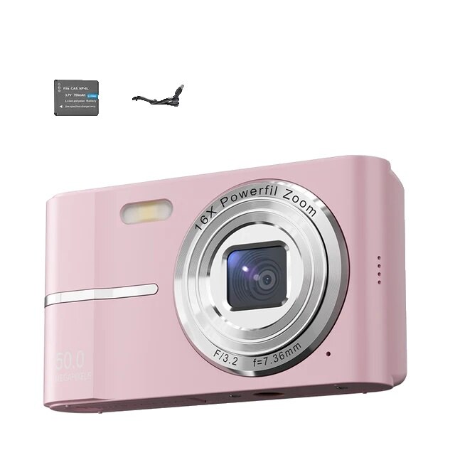 Camera foto compacta pentru copii, 50MP, 1080P, roz, 2.4 inch - eMAG.ro
