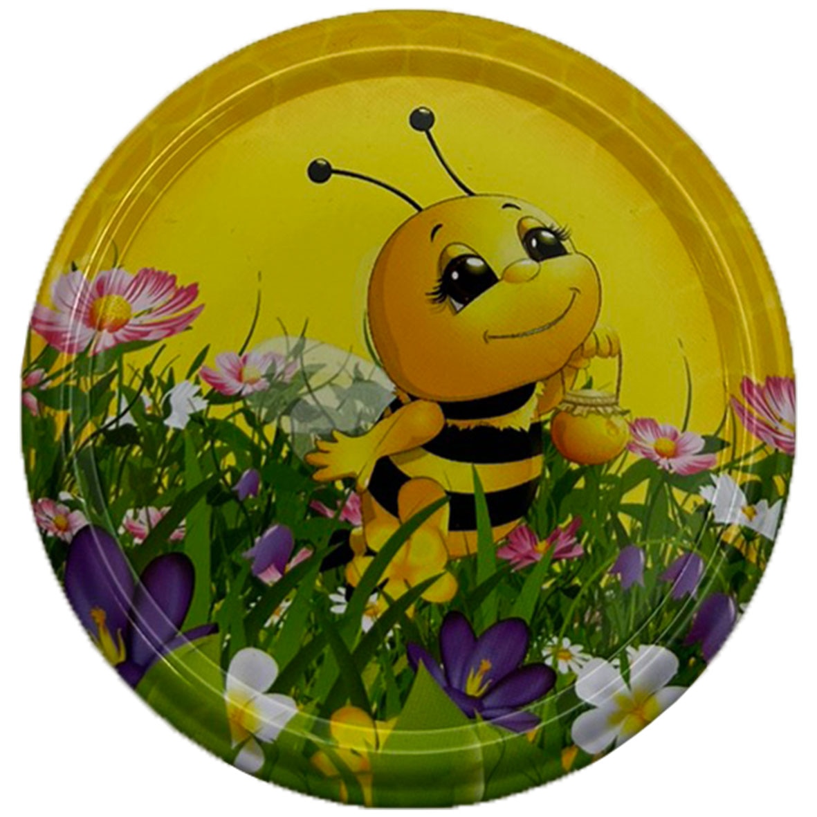 Set capace de miere cu suruburi, Danros, Albina cu paturi de flori, Ф82 ...