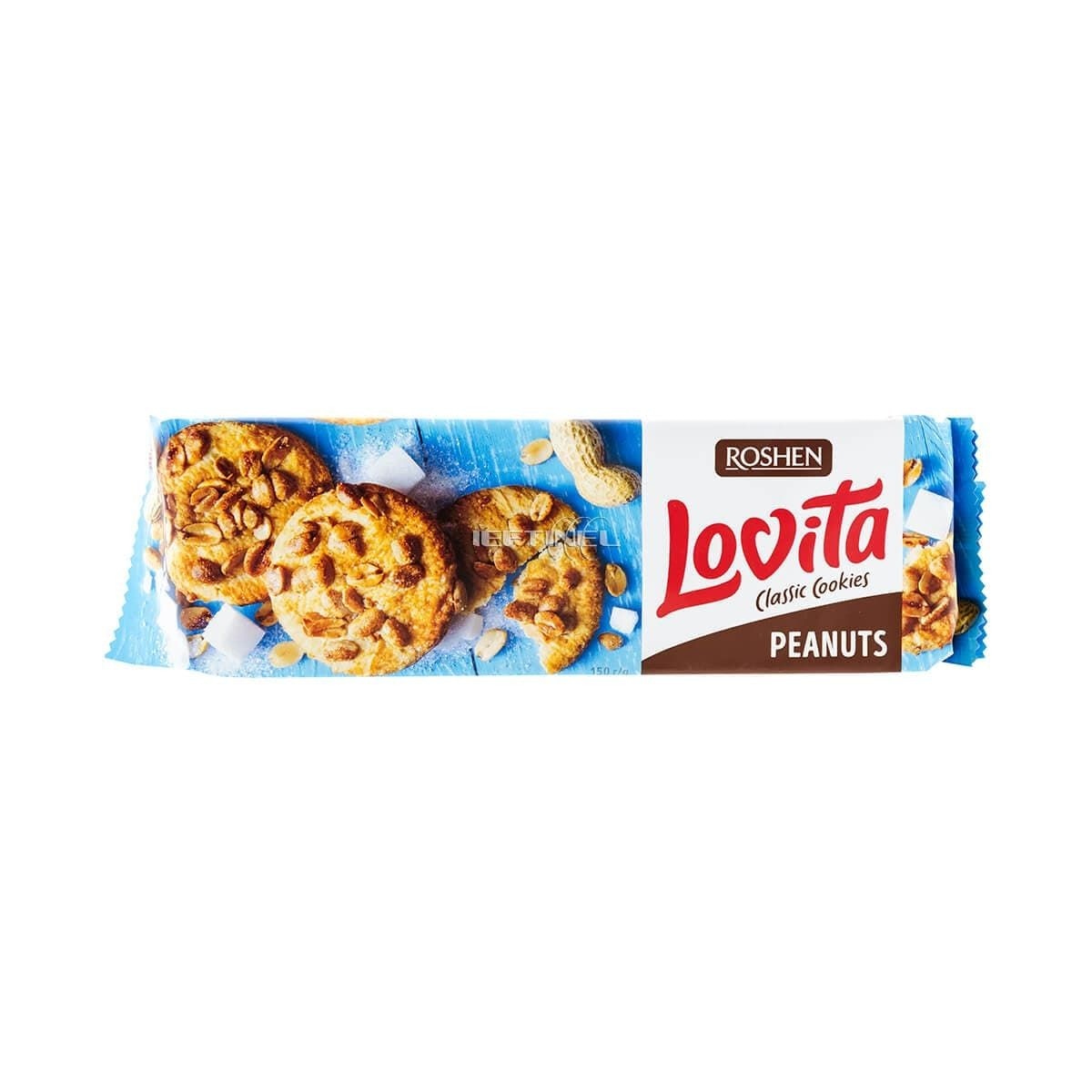 Pachet 5x Biscuiti classic cookies Roshen Lovita peanuts 150gr - eMAG.ro