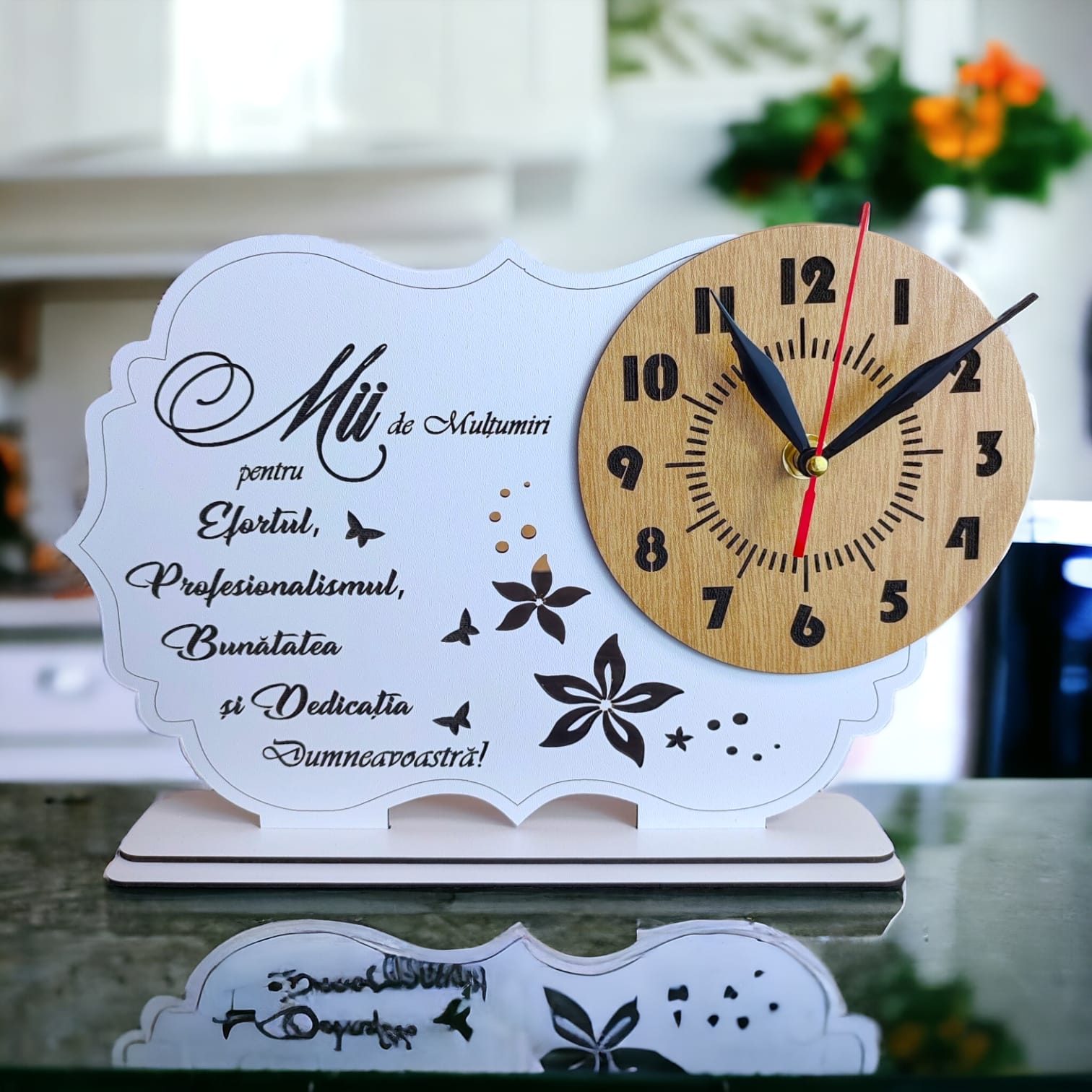 Tablou cu ceas personalizat cu mesaj standard pentru doctor ...