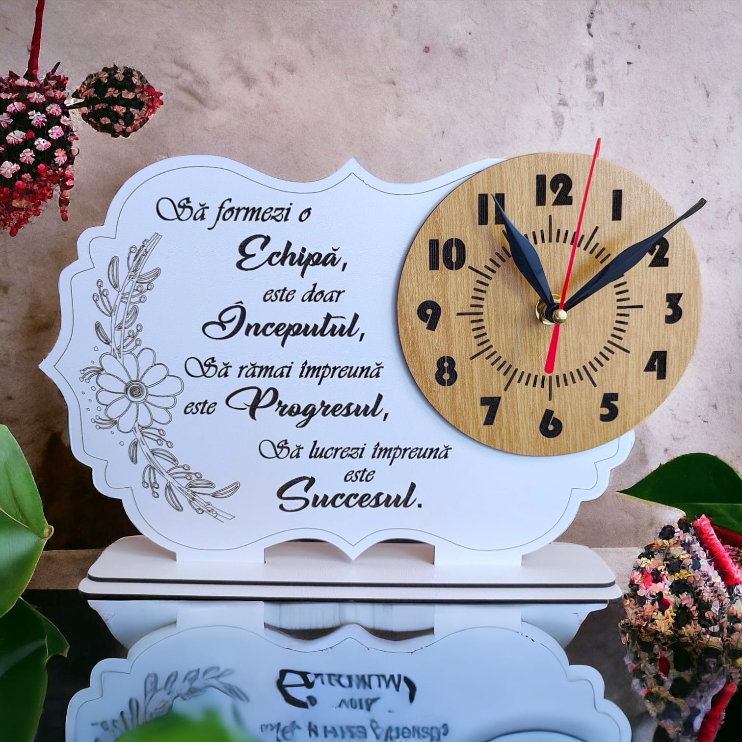 Tablou ceas personalizat cu mesaj standard pentru sef, manager ...