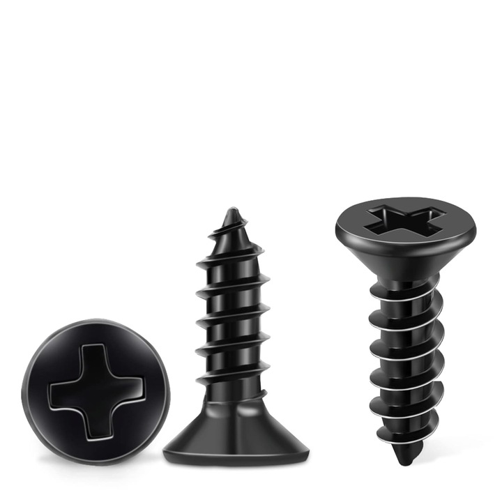 Suruburi Auto-filetante M4 X 18mm pentru Lemn cu Cap Inecat si Amprenta ...