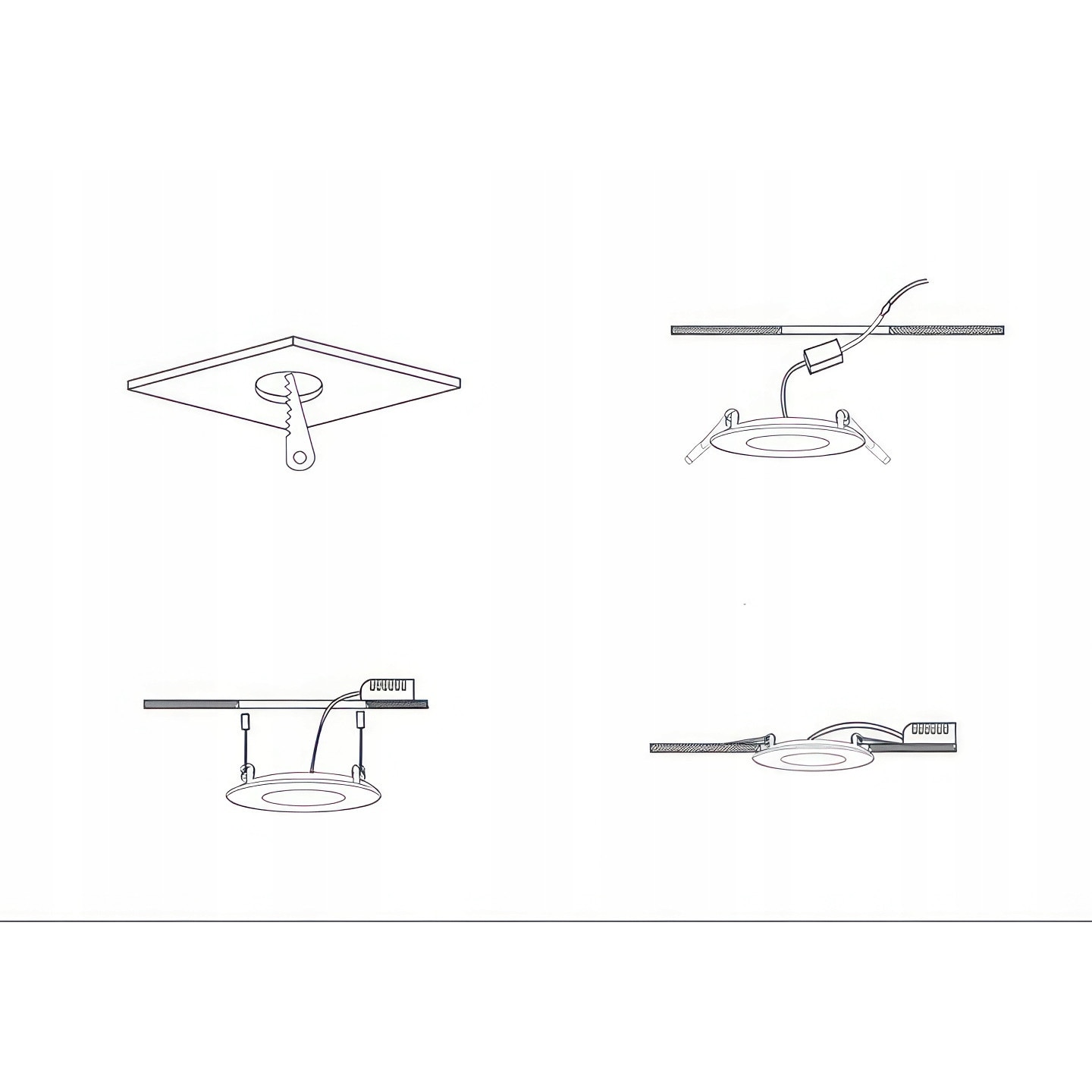 Lampa de tavan, panou LED, incastrat, tavan, 6W, forma patrata ...