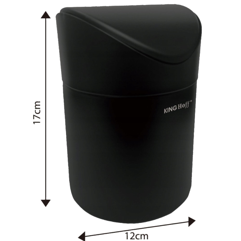 Cos de gunoi mini, negru, 12 x 17 cm, Kinghoff - eMAG.ro
