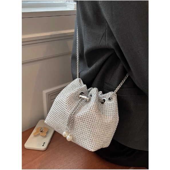 Geanta tip sac cu pietricele B-625 05 Alb - eMAG.ro