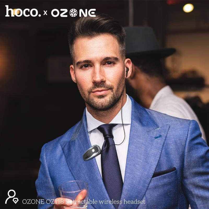 Casca Retractabila Wireless Business HOCO OZONE OZ118, Bluetooth 5.3, Culoare Neagra - eMAG.ro