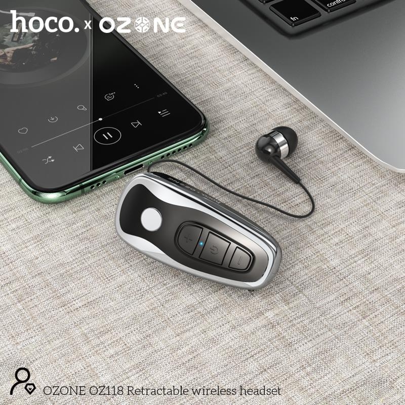 Casca Retractabila Wireless Business HOCO OZONE OZ118, Bluetooth 5.3, Culoare Neagra - eMAG.ro