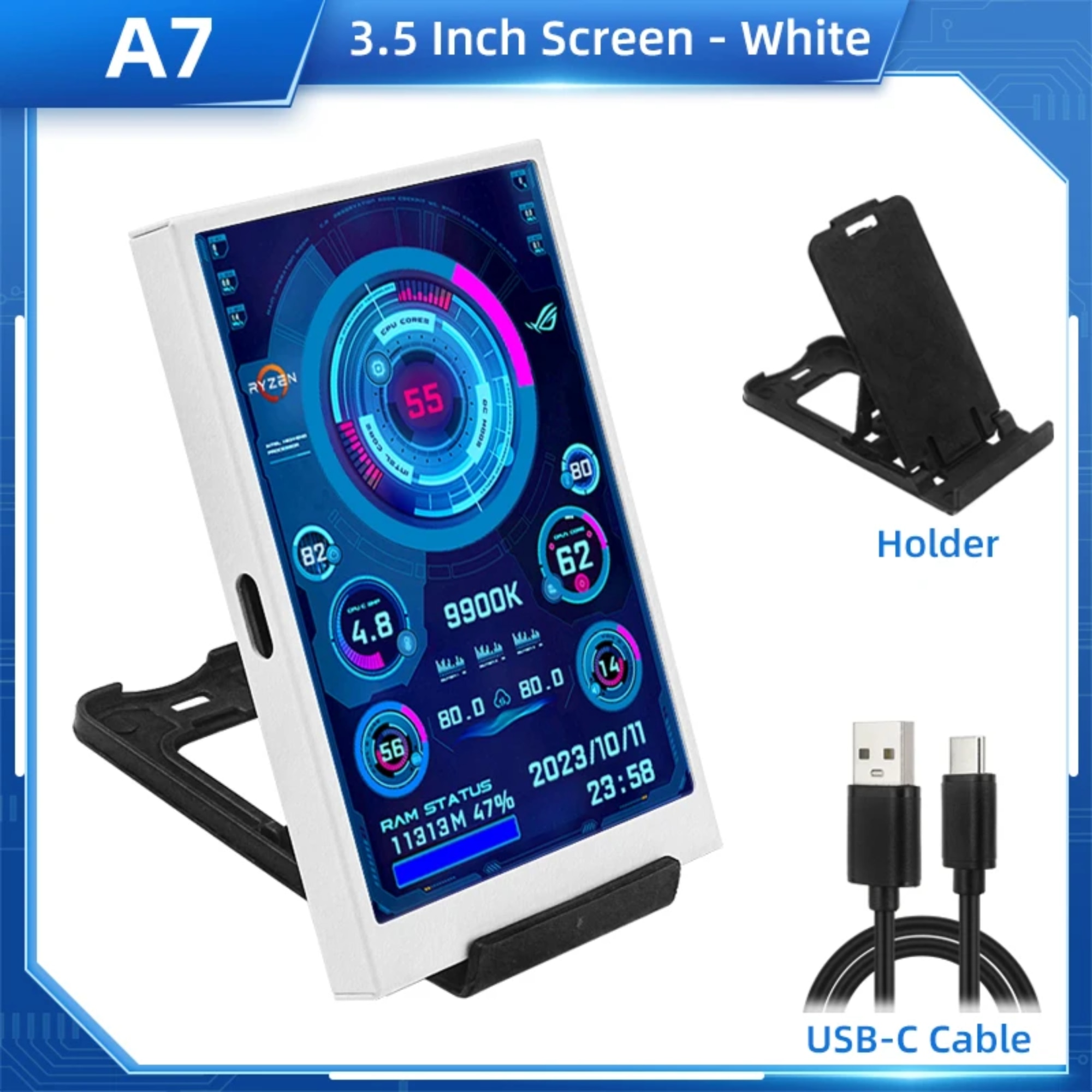 Display Secundar Gaming PC 3.5 Inch, UnderShop, Monitorizare ...