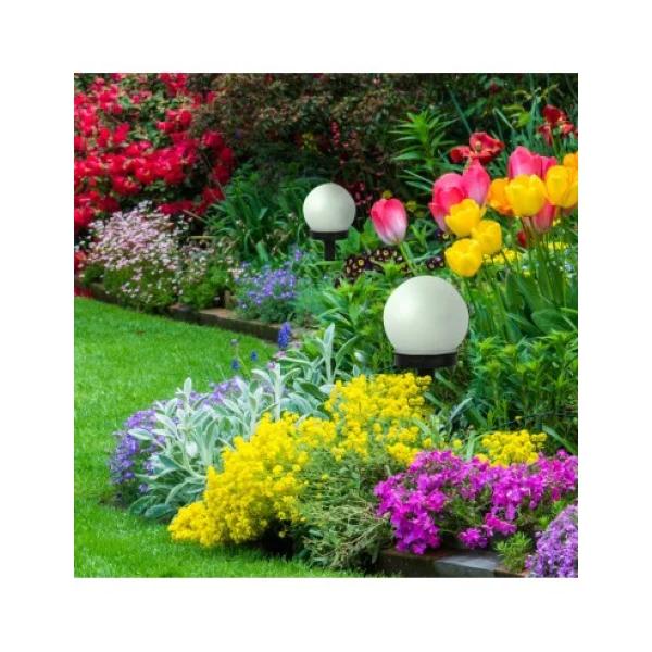 Set 2 x lampi cu incarcare solara pentru gradina tip glob, 33 cm - eMAG.ro