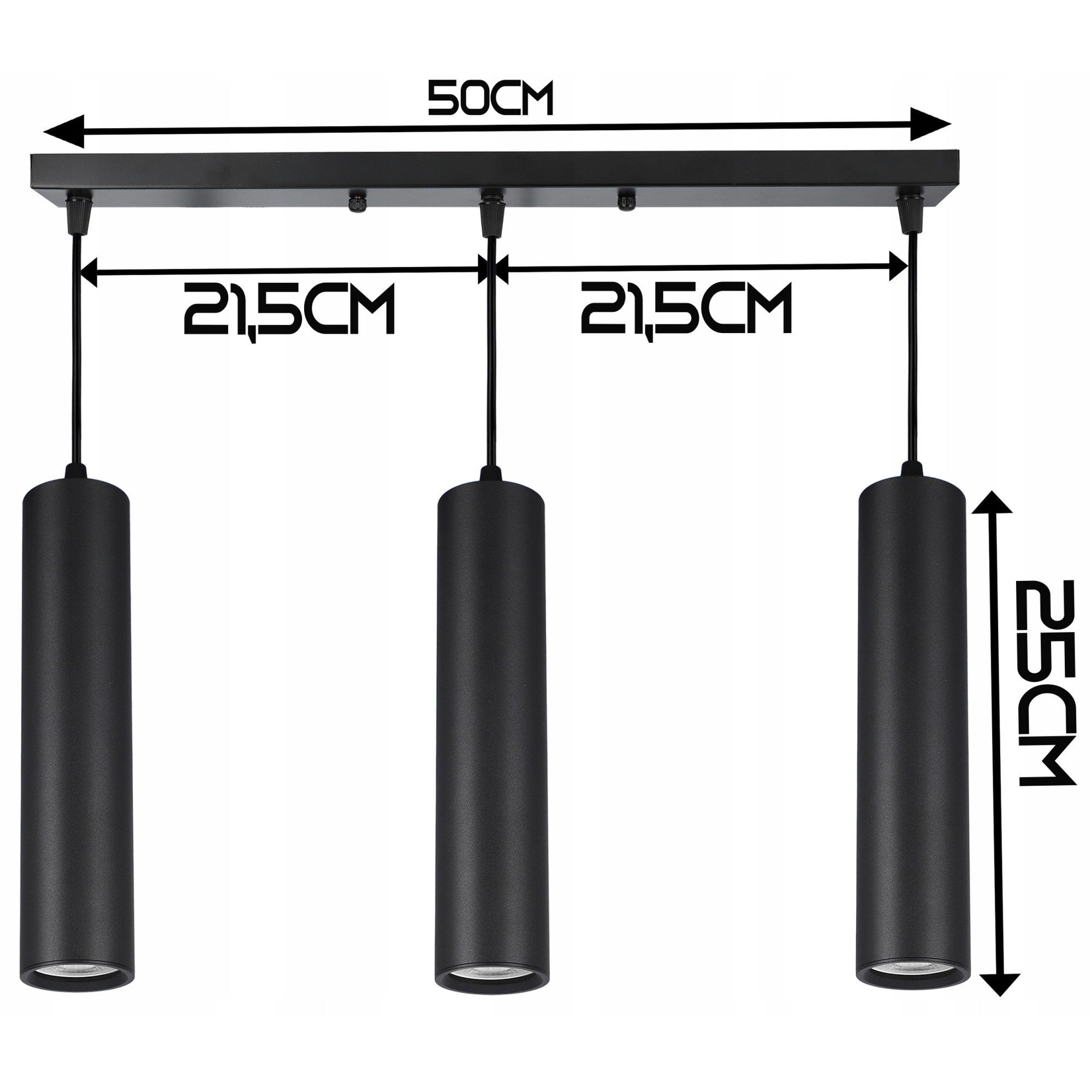Lampa suspendata, halogen, LED, tavan, filet GU10, forma tub - eMAG.ro