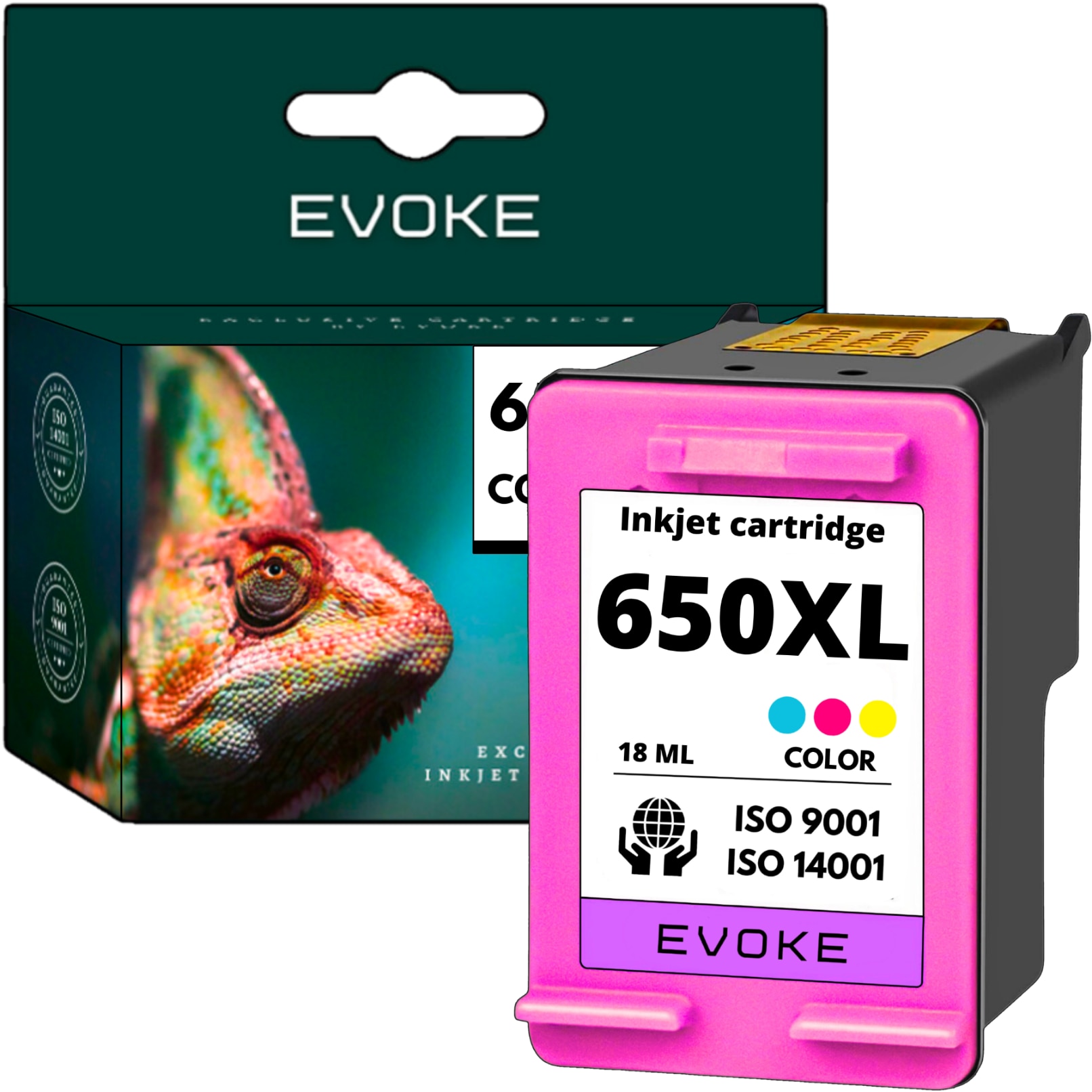 Цветна касета за принтер HP 650 XL, 18 ml, 1080 страници, ISO ...